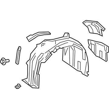 53805-07020 Genuine Toyota Shield Sub-Assembly, FEN
