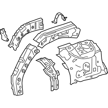 53701-42900 Genuine Toyota Apron Sub-Assembly, Fr F