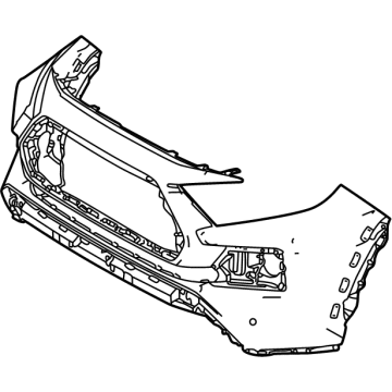Front Bumper & Bumper Stay - 2022 Toyota RAV4 NAP