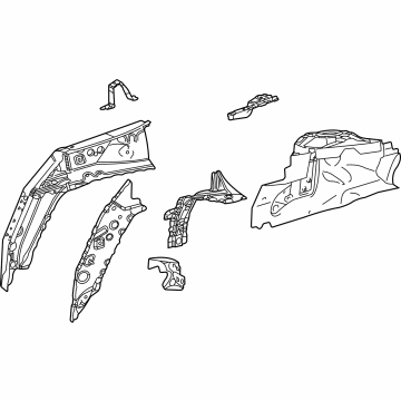 53702-08050 Genuine Toyota Apron Sub-Assembly, Fr F