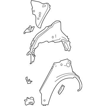 61604-02200 Genuine Toyota Panel Sub-Assembly, QUAR