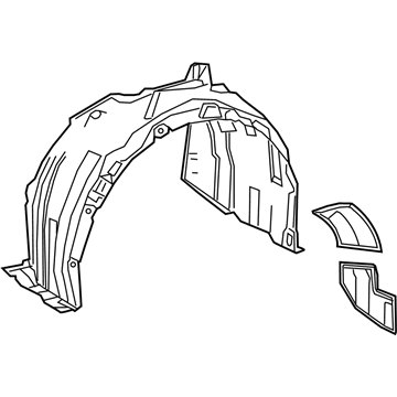 53805-06261 Genuine Toyota Shield Sub-Assembly, FEN