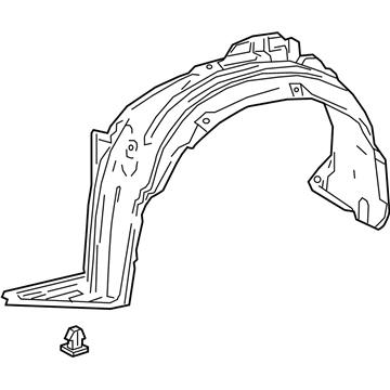 53876-F4022 Genuine Toyota Liner, Fr Fender, LH