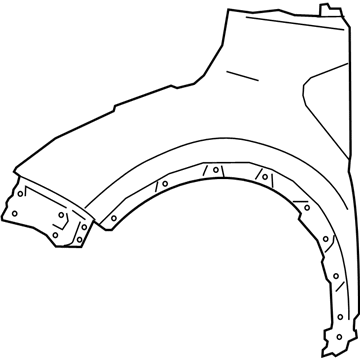 53802-F4010 Genuine Toyota Fender Sub-Assembly, Front