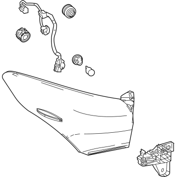 81550-0E230 Genuine Toyota Lamp Assembly, Rr COMBIN