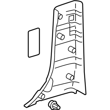 62414-AE010-E0 Genuine Toyota Garnish, Center Pillar, Lower LH