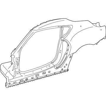 61112-WAA01 Genuine Toyota Panel, Fr Side, OUTE