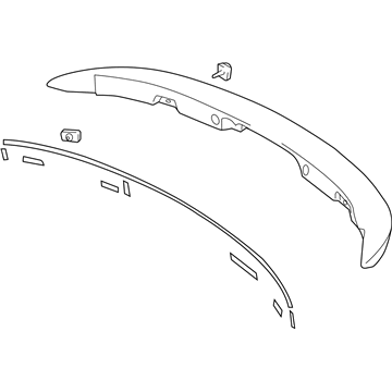 76085-0D903 Genuine Toyota Spoiler Sub-Assembly, Rear