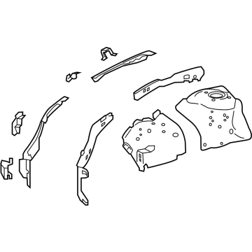 53701-0A080 Genuine Toyota APRON SUB-ASSY, FR F
