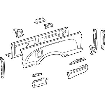 65600-04300 Genuine Toyota Panel Assy, Rear Body Side, LH