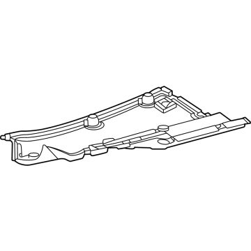 58165-0E070 Genuine Toyota Cover, Fr Floor, RH