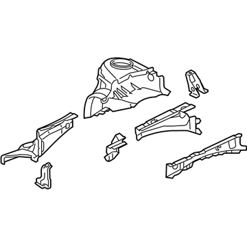 53701-47050 Genuine Toyota Apron Sub-Assembly, Front F