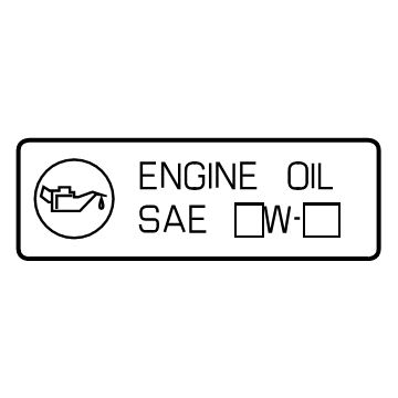 15369-F0010 Genuine Toyota Label, Engine Oil In