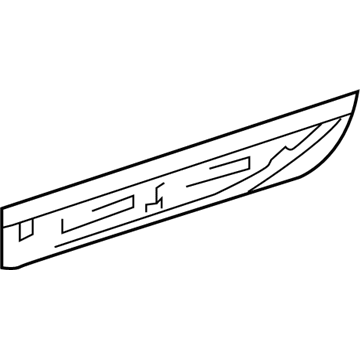 75741-0D200 Genuine Toyota MOULDING, Rear Door, Outside