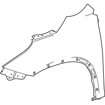 53801-0E110 Genuine Toyota Fender Sub-Assembly, Front