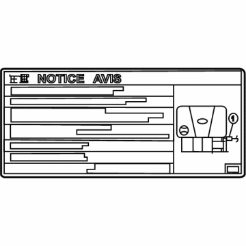 11285-F0010 Genuine Toyota Label, COOLANT SYSTE