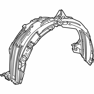 53875-48190 Genuine Toyota Liner, Fr Fender, RH