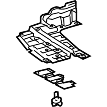 51408-47012 Genuine Toyota Cover, Engine Under, RH