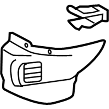 58166-52040-C0 Genuine Toyota Cover, Front Floor, LH