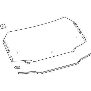 68105-0R140 Genuine Toyota Glass Sub-Assembly, Back