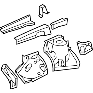 53701-0E040 Genuine Toyota Apron Sub-Assembly, Front F