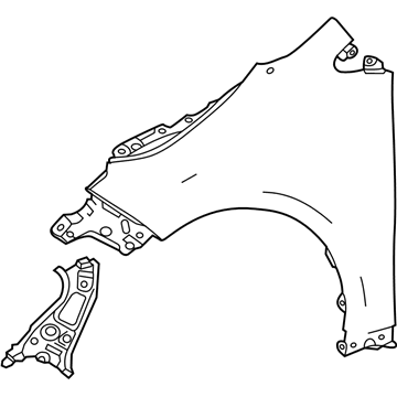 53801-02170 Genuine Toyota Fender Sub-Assembly, Fr