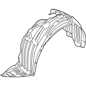 53876-WB001 Genuine Toyota Liner, Front Fender, LH