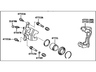 Toyota RAV4 Brake Caliper - Guaranteed Genuine Toyota Parts