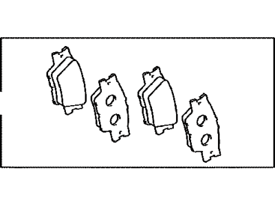 04466-42060 Genuine Toyota Rear Disc Brake Pad Kit