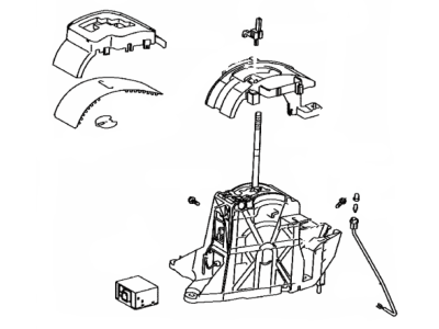 33550-0C030 Genuine Toyota Floor Shift Assembly, Tr