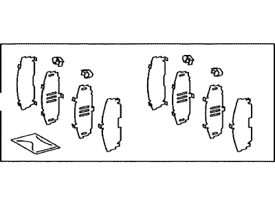 04945-02150 Genuine Toyota Shim Kit, Anti Squeal, Front