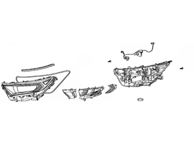 81130-42811 Genuine Toyota Unit Assembly, HEADLAMP