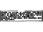 11282-74010 Genuine Toyota Label, Loaded Testing Caution