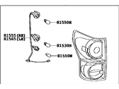 81550-0C101 Genuine Toyota Lamp Assembly, Rear Combination