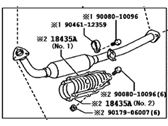 17410-0F040 Genuine Toyota Front Exhaust Pipe Assembly