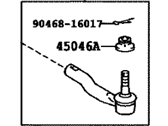 45047-49165 - Genuine Toyota End Set,Tie Rod