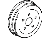 42431-02100 - Genuine Toyota Rear Brake Drum Sub-Assembly