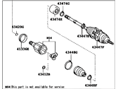 43420-0E020 - Genuine Toyota Shaft Assembly, Front Drive, Left