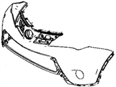 52119-4A904 Genuine Toyota Cover, Front Bumper L/C