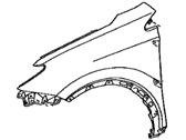 53802-42200 Genuine Toyota Fender Sub-Assembly, Front