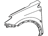 53801-0R070 Genuine Toyota Fender Sub-Assembly, Front