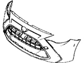 52119-WB005 Genuine Toyota Cover, Front Bumper