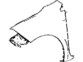 53802-02170 Genuine Toyota Fender Sub-Assembly, Front