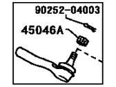 45047-69115 - Genuine Toyota Tie Rod End Sub-Assembly, Left