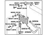 32920-04020 Genuine Toyota Cooler Assembly, Oil W/H