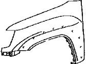 53812-04120 Genuine Toyota Panel, Front Fender, LH