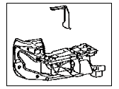 52154-04010 - Genuine Toyota STAY, REAR BUMPER SIDE