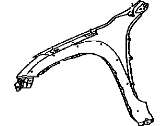 53801-0R050 Genuine Toyota Fender Sub-Assembly, Front