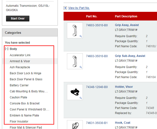Help Me Locate a Part Using the Parts Catalog - Toyota Parts Deal Help ...
